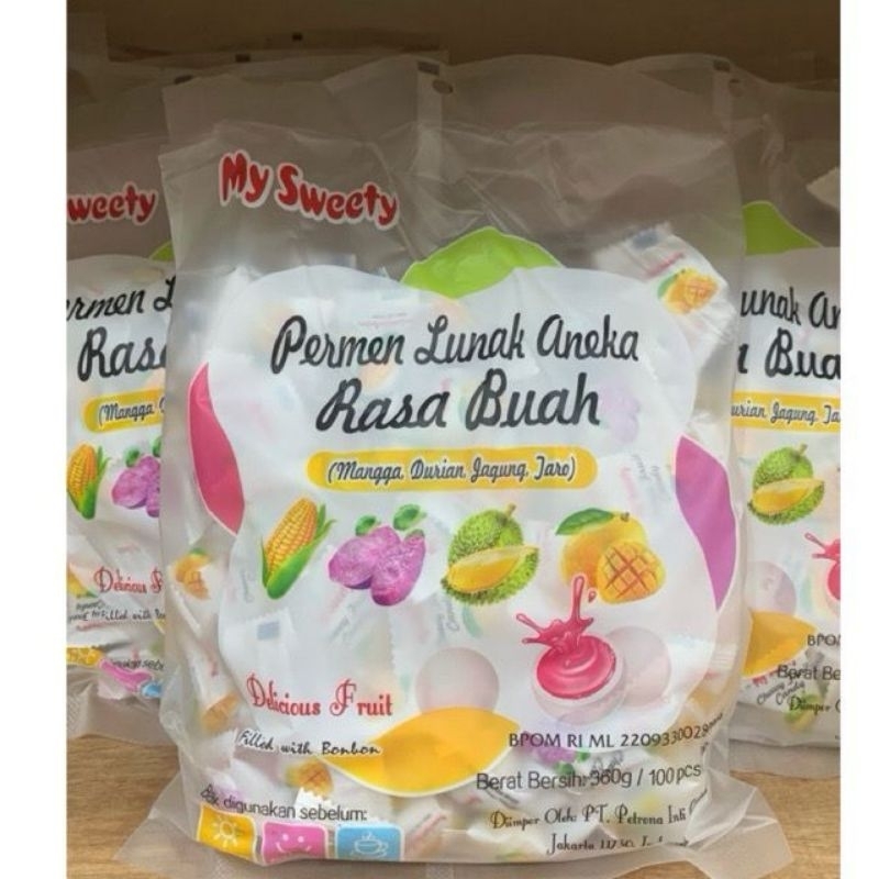 Jual My Sweety Permen Lunak Aneka Rasa Buah Durian Mangga Jagung Taro ...