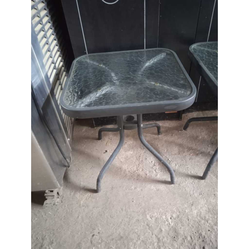 Jual MEJA TERAS KOTAK BESI KACA INFORMA | Shopee Indonesia
