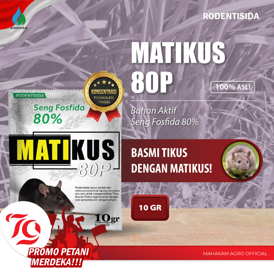 Jual Mahakam Matikus 80 P 10 Gr Pestisida Rodentisida Pengendali Tikus ...