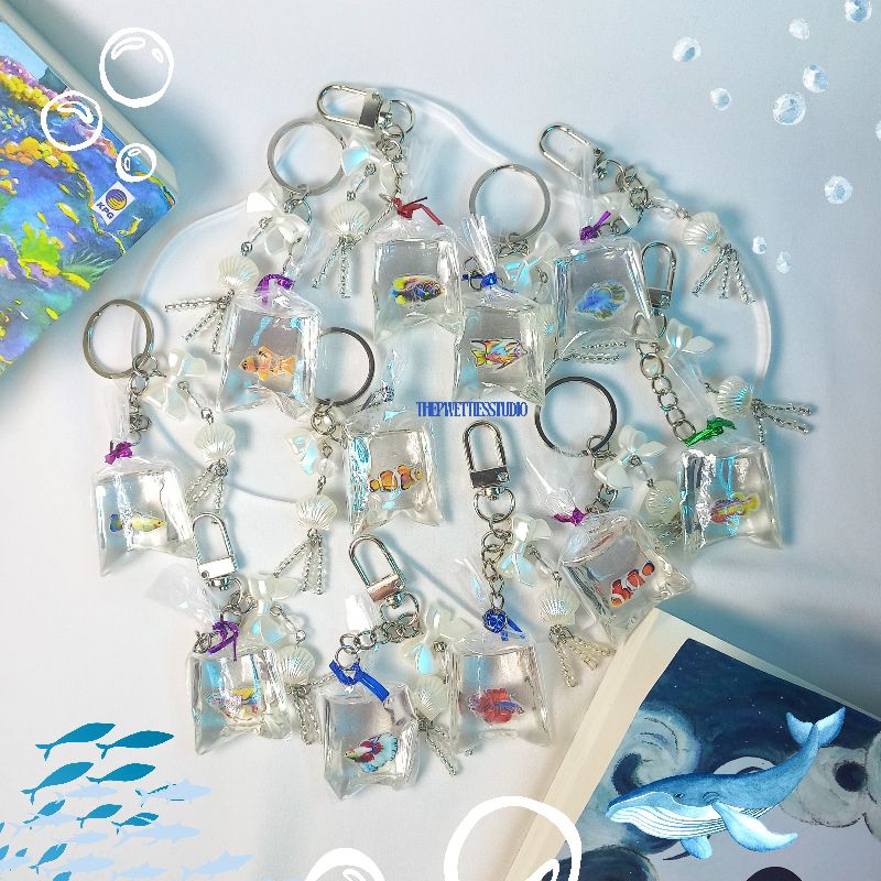 Jual Fish Keychain Gantungan Kunci Ikan Under the Sea Couple Aesthetic ...