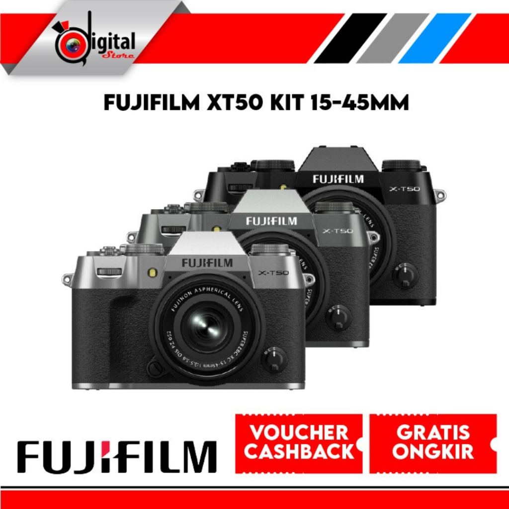 Jual Fujifilm XT50 Kit 15-45mm Fuji X-T50 XT 50 kit 15-45 Mirrorless Camera | Shopee Indonesia