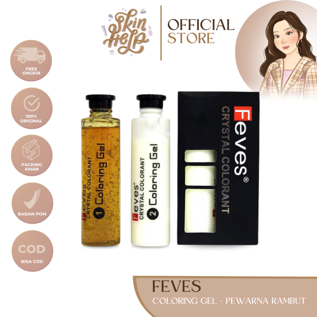 Jual FEVES CRYSTAL COLORANT ORIGINAL BPOM - 2 COLOURING GEL | Shopee ...