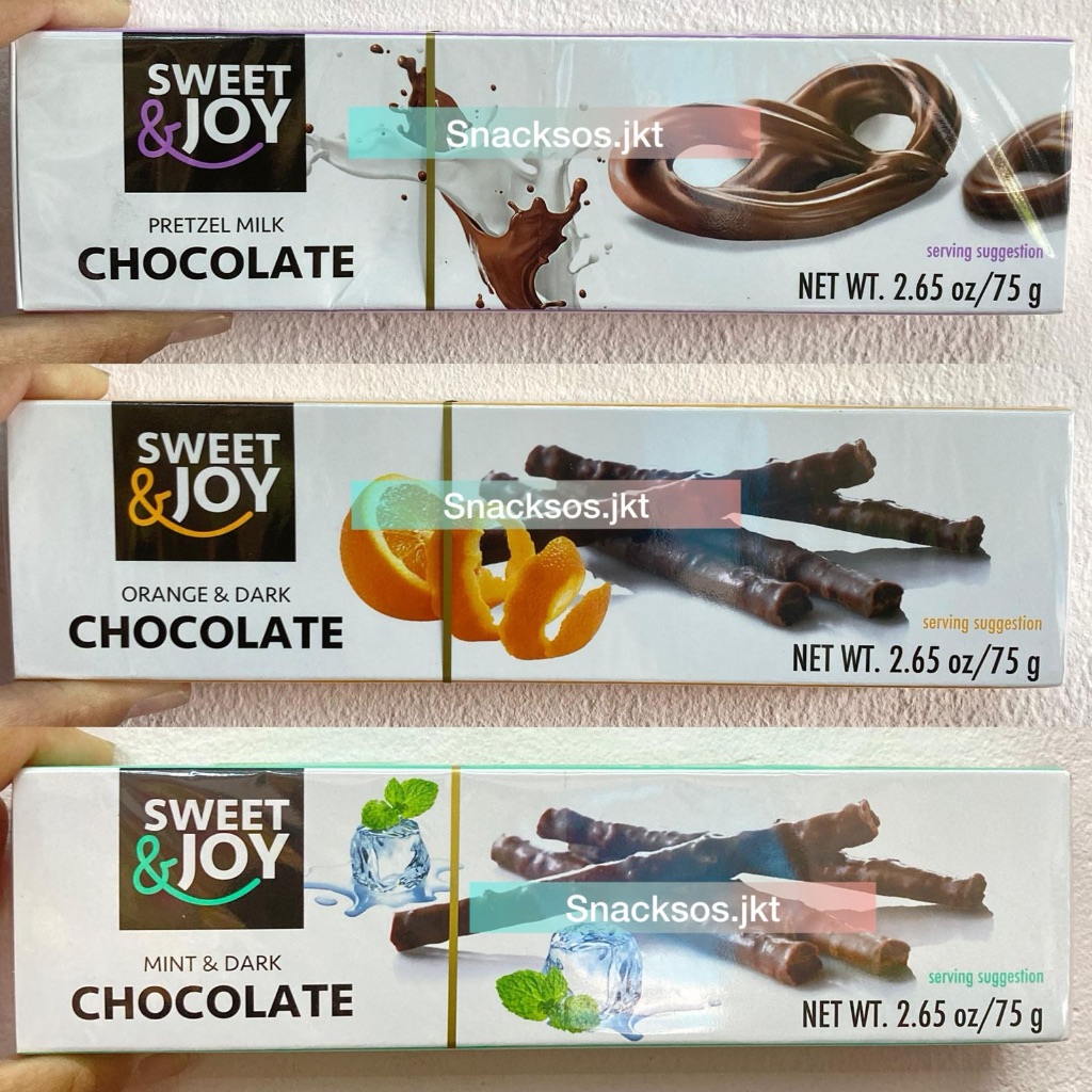 Jual SWEET&JOY PRETZEL MILK CHOCOLATE / ORANGE & DARK CHOCOLATE STICK ...