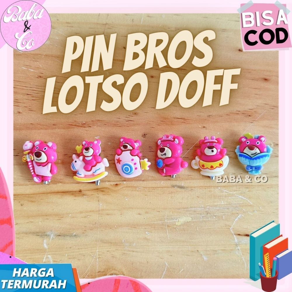 Jual PIN BROS LOTSO DOFF PIN BONEKA LOTSO MINI LUCU UNIK BROS 3D LOTSO ...