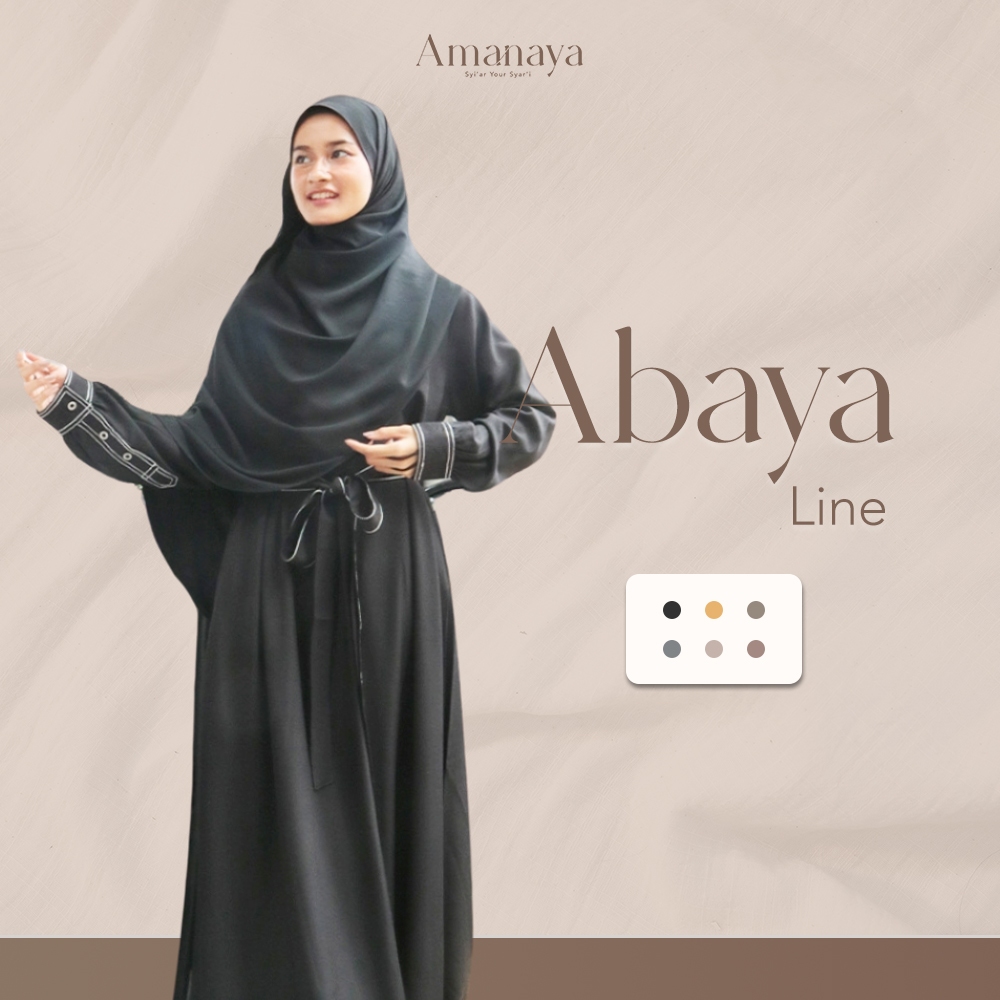 Jual Amanaya - Abaya Line - Gamis Elegan | Abaya Polos | Gamis Syari ...