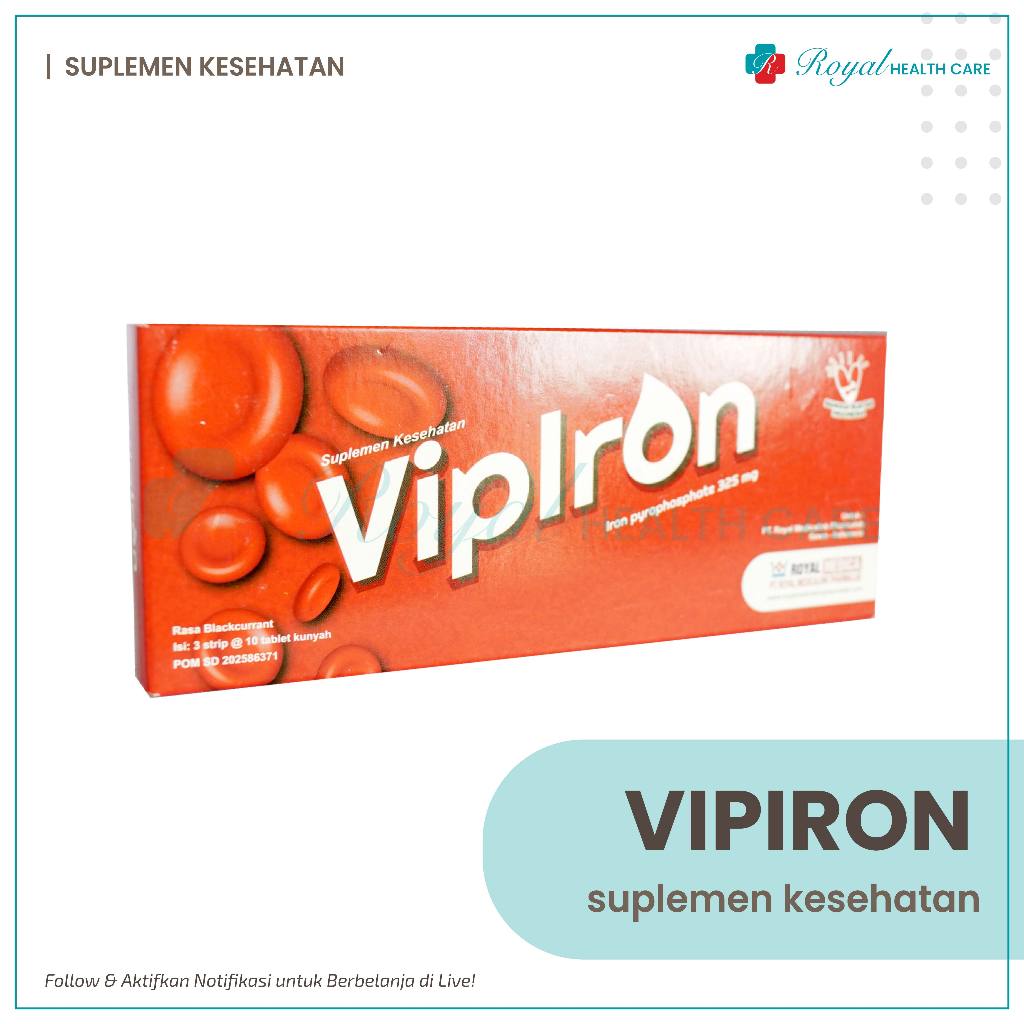 Jual VIPIRON TABLET Memenuhi Kebutuhan Zat Besi Pada Anemia | Shopee ...