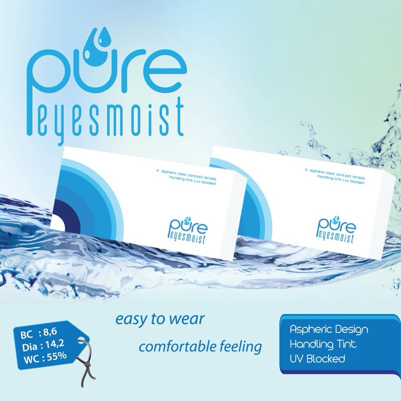 Jual Pure Eyes Moist Softlens Clear Bening Bulanan Isi 3 Pasang ...