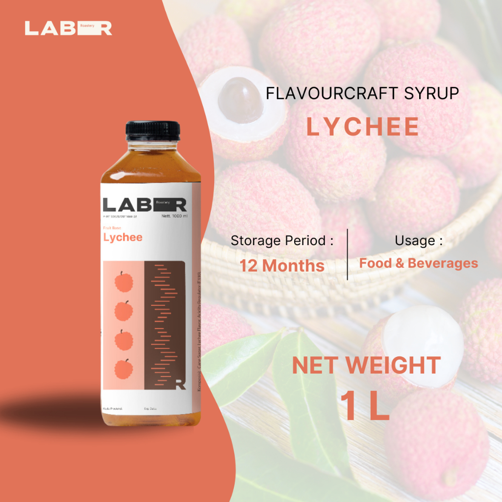 Jual LABR Syrup Lychee (Leci Sirup) 1 Liter | Shopee Indonesia