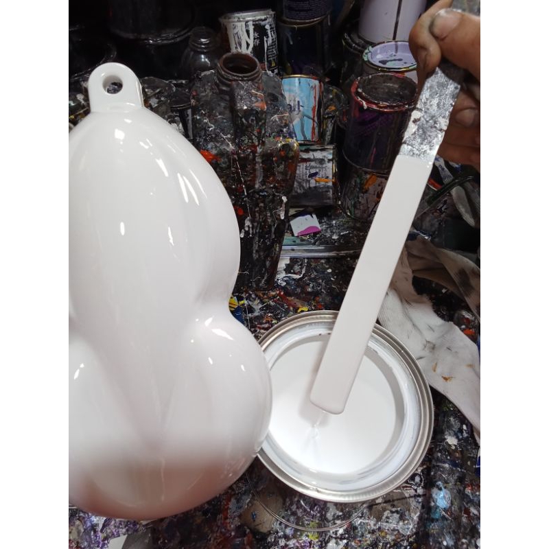 Jual Cat Putih Solid Pu/Cat Putih Pu Glosi1liter | Shopee Indonesia