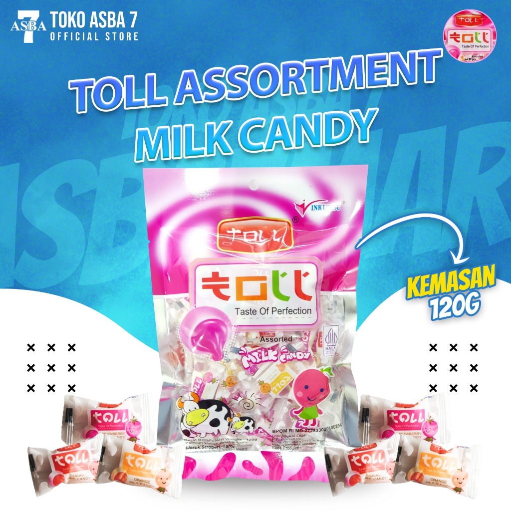 Jual TOLL ASSORTED MILK CANDY 120G | Shopee Indonesia