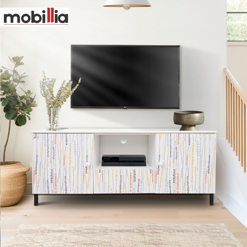 Jual meja tv besi rak tv avr minimalis putih | Shopee Indonesia