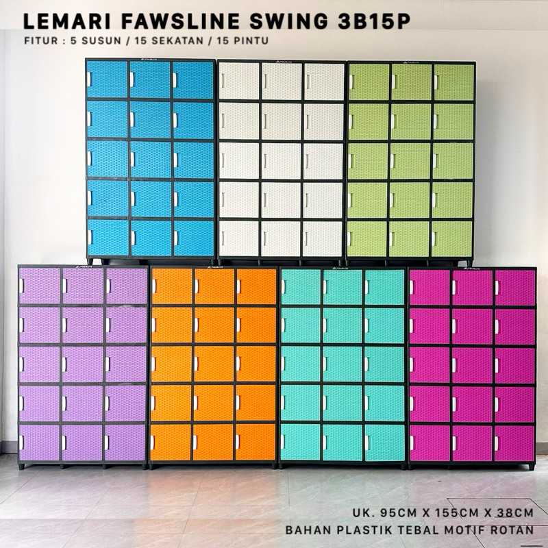 Jual LEMARI FAWSLINE SWING 3B15P / LEMARI CABINET 15 PINTU | Shopee ...