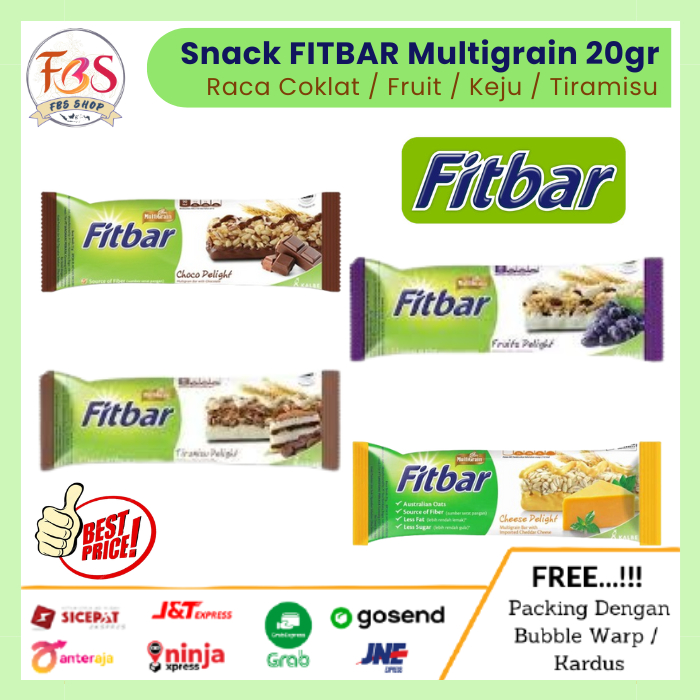 Jual Fitbar Multigrain Bar Coklat Fruit Tiramisu Keju Cheese Delight ...