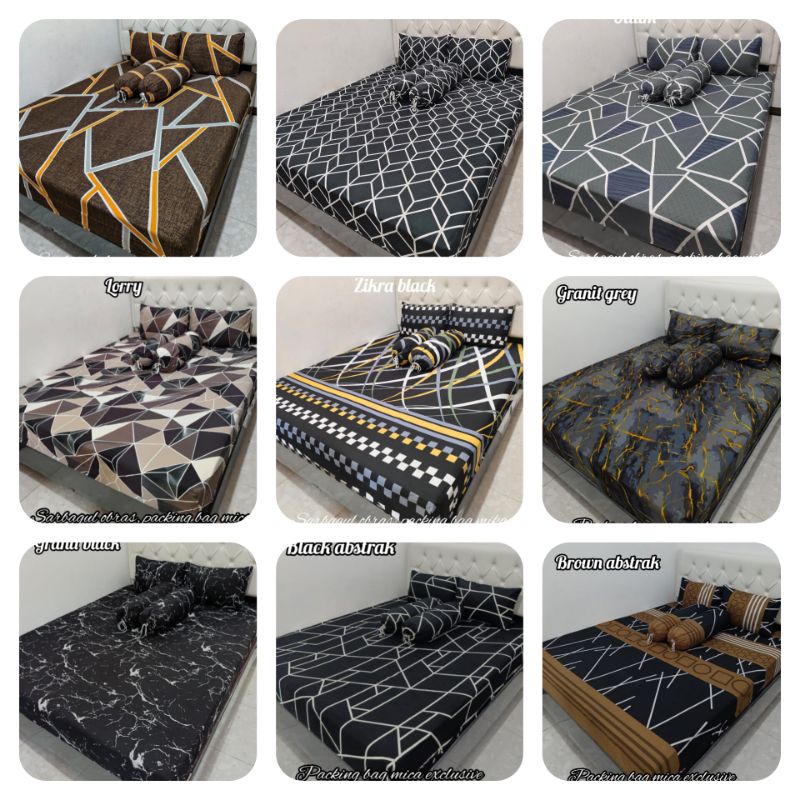 Jual Sprei karet Sprei homemade homemade motif abstrak STAR GOLD ...