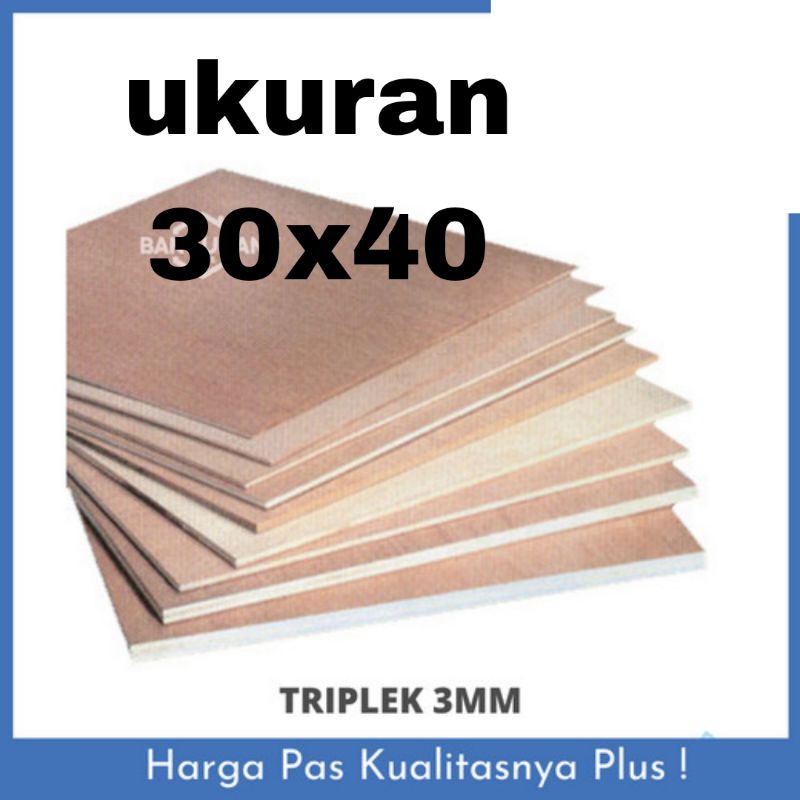 Jual triplek multiplek 3mm ukuran 30x40 | Shopee Indonesia