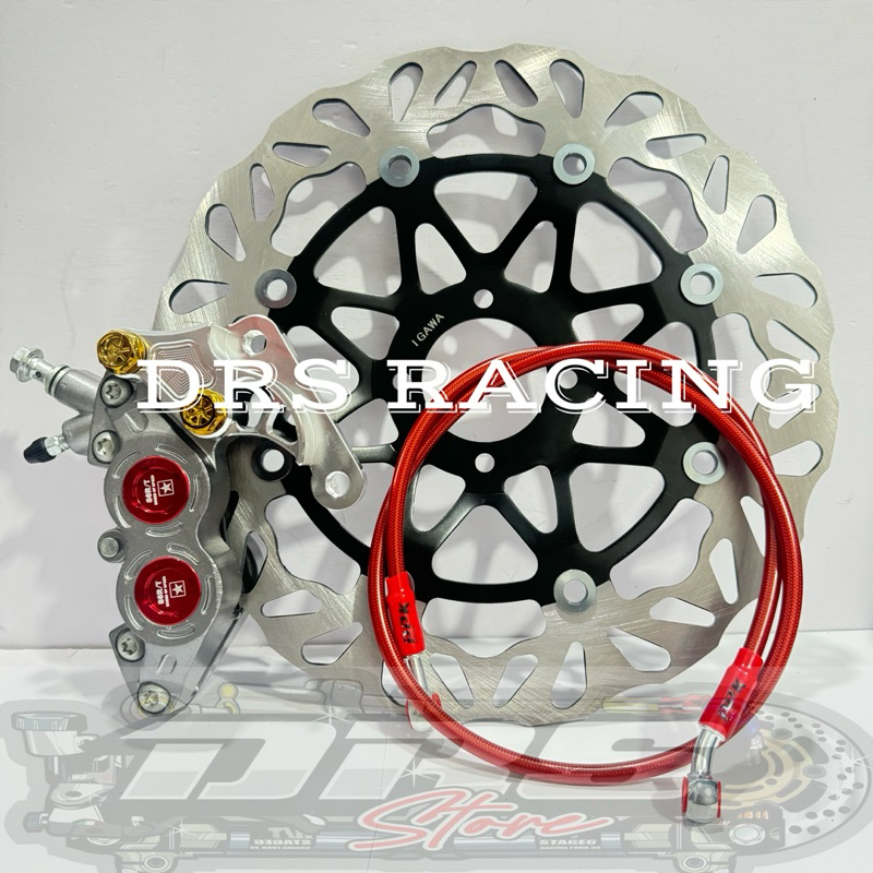 Jual Paket Hemat Kaliper 4 Piston Big Pot Koin + Disc Cakram 300MM + Breket Kaliper + Selang Rem ...