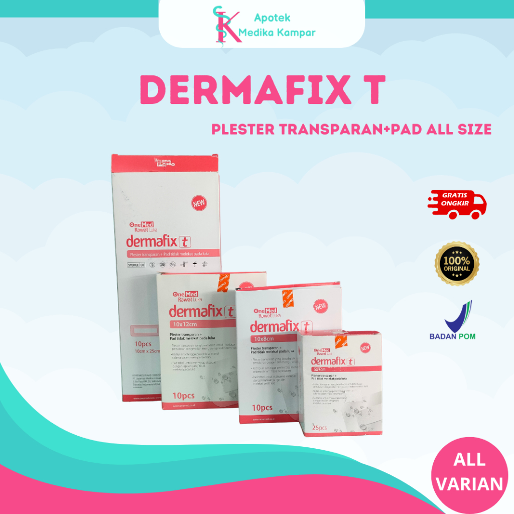 Jual OneMed Dermafix T Plester Luka Anti Air | Shopee Indonesia