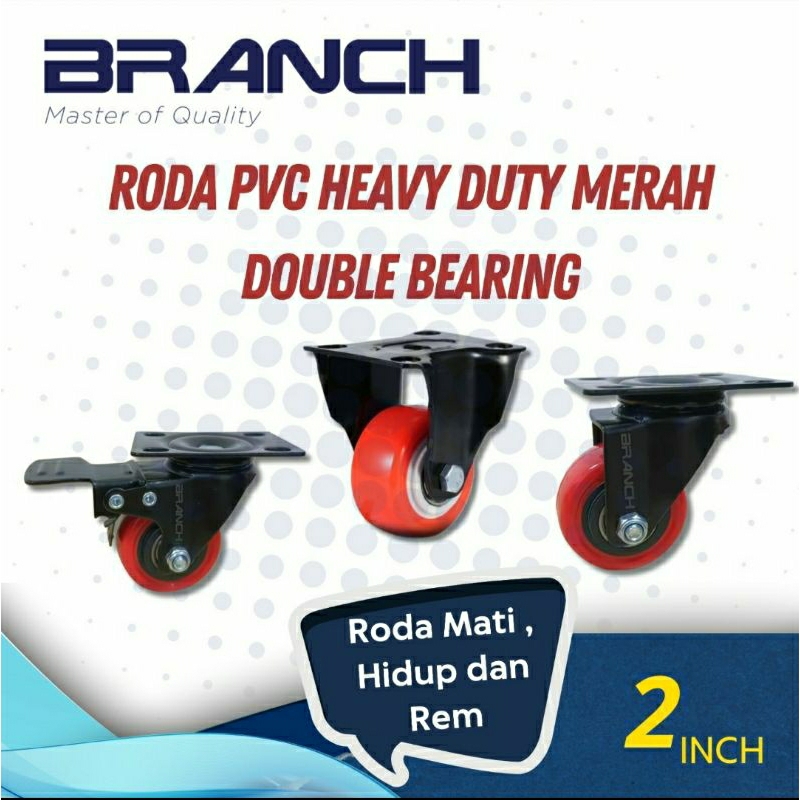 Jual roda nilon 2" dobel bearing HIDUP & MATI & REM branch | Shopee ...