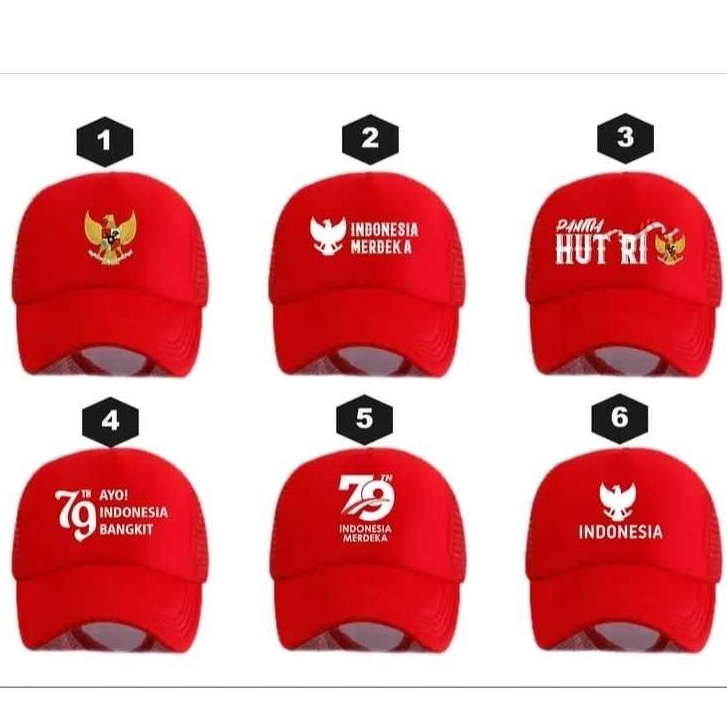 Jual TOPI HUT KEMERDEKAAN 17 AGUSTUS TOPI TRUCKER DEWASA HUT RI / TOPI INDONESIA / TOPI JARING ...