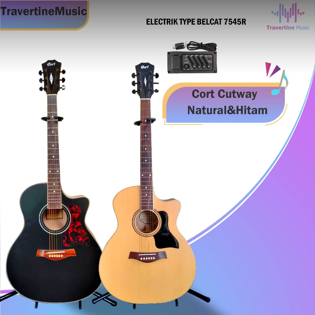 Jual Gitar Akustik Elektrik Cort Cutway Jumbo equalizer 7545R Murah ...