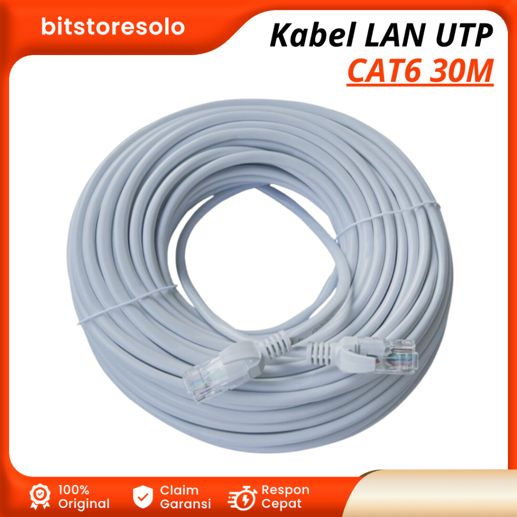 Jual KABEL LAN UTP PRESCOTT CAT6 30M CABLE LAN HIGH QUALITY | Shopee Indonesia