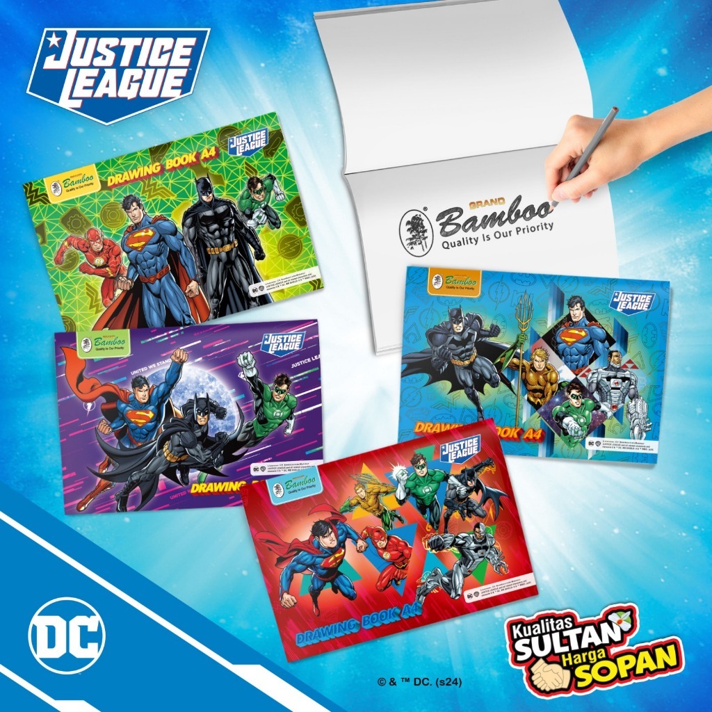Jual Bamboo Buku Gambar/Drawing Book L Format uk: A4 Justice League ...