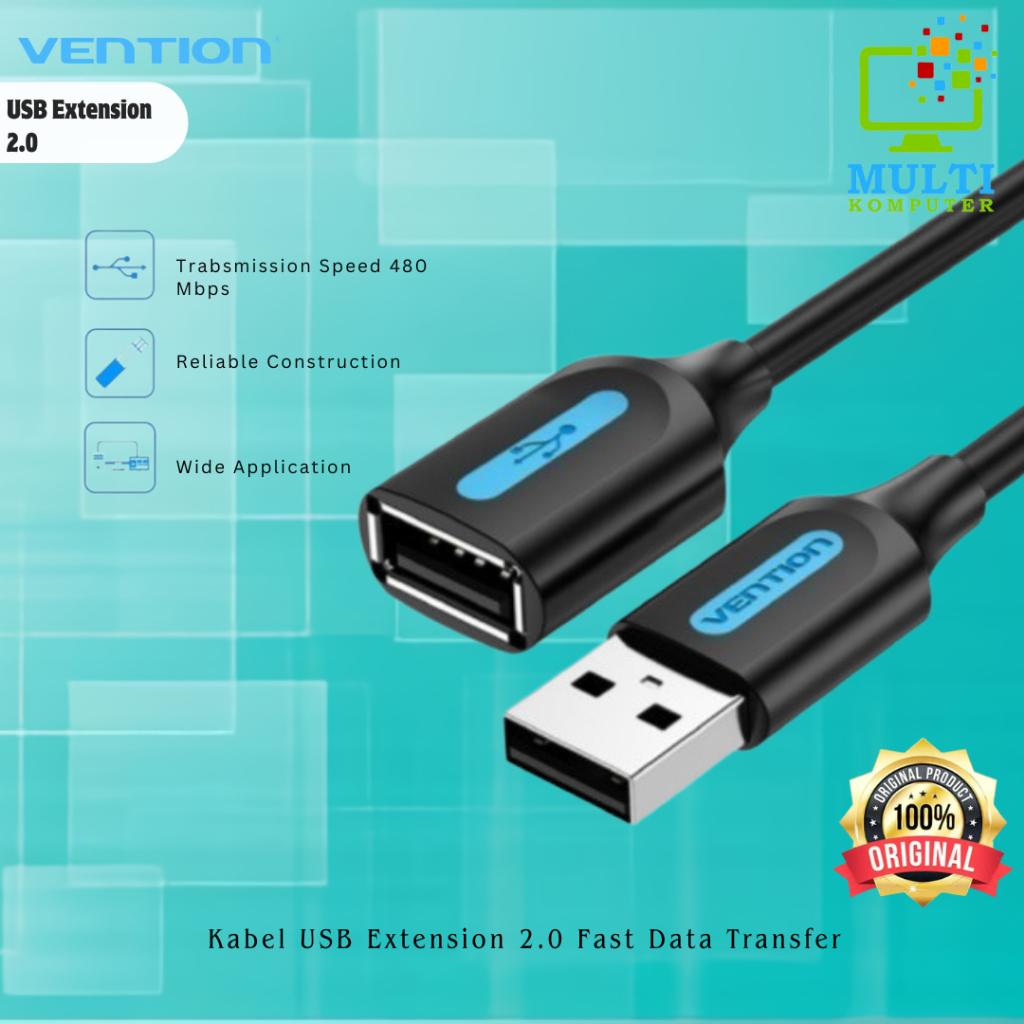 Jual Vention Kabel USB Extension 2.0 Fast Data Transfer - CBI 1 Meter | Shopee Indonesia