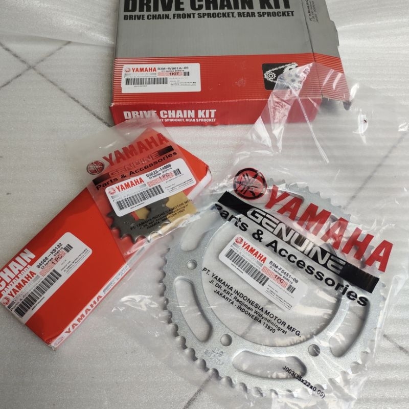Jual B3M-W001A-00 Gear paket Gearset WR155 WR 155 TRAIL14T 428-51T ...