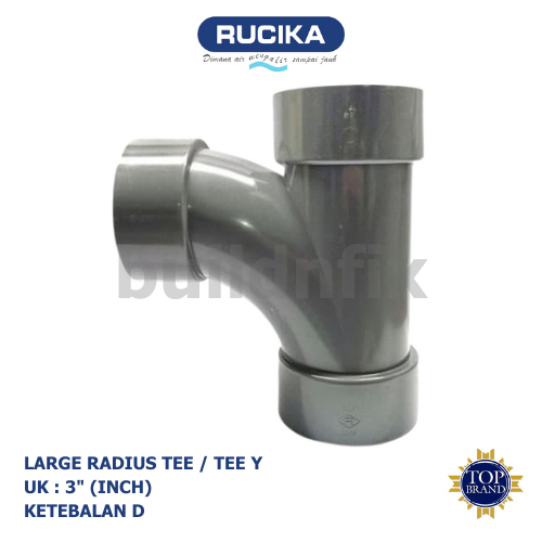 Jual RUCIKA LARGE RADIUS TEE / TEE Y (TY) 90° PVC 3" (INCH) D (TIPIS) | Shopee Indonesia