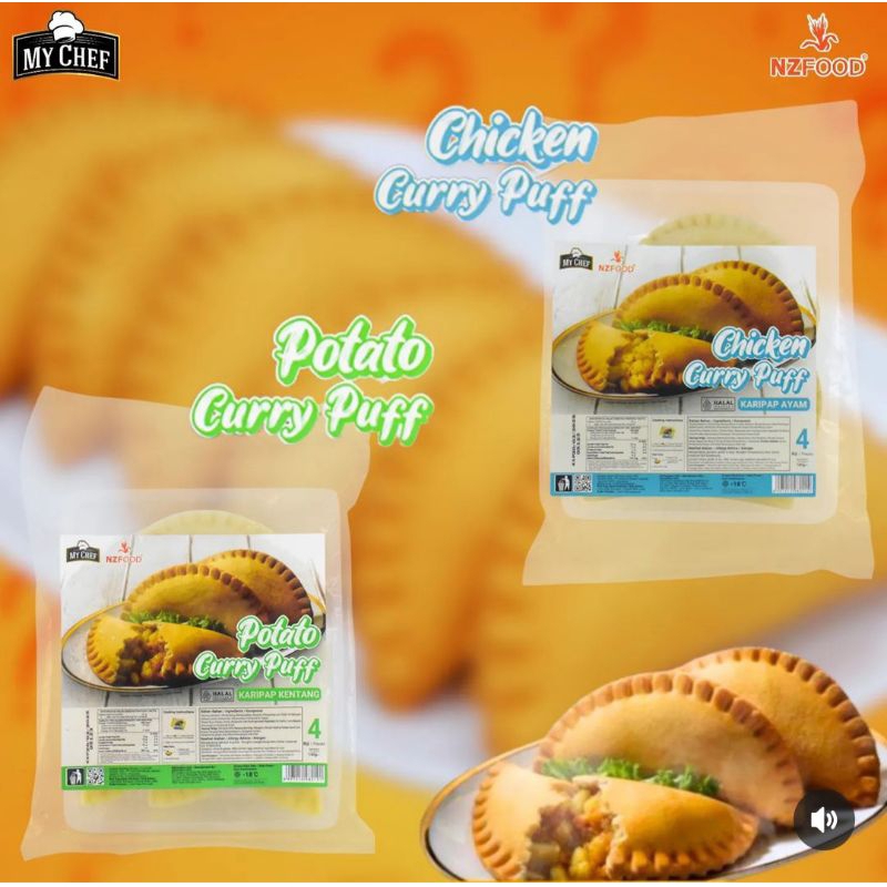 Jual MY CHEF PASTEL KARIPAP KARI POTATO CURRY PUFF/CHICKEN SAMOSA HALAL ...