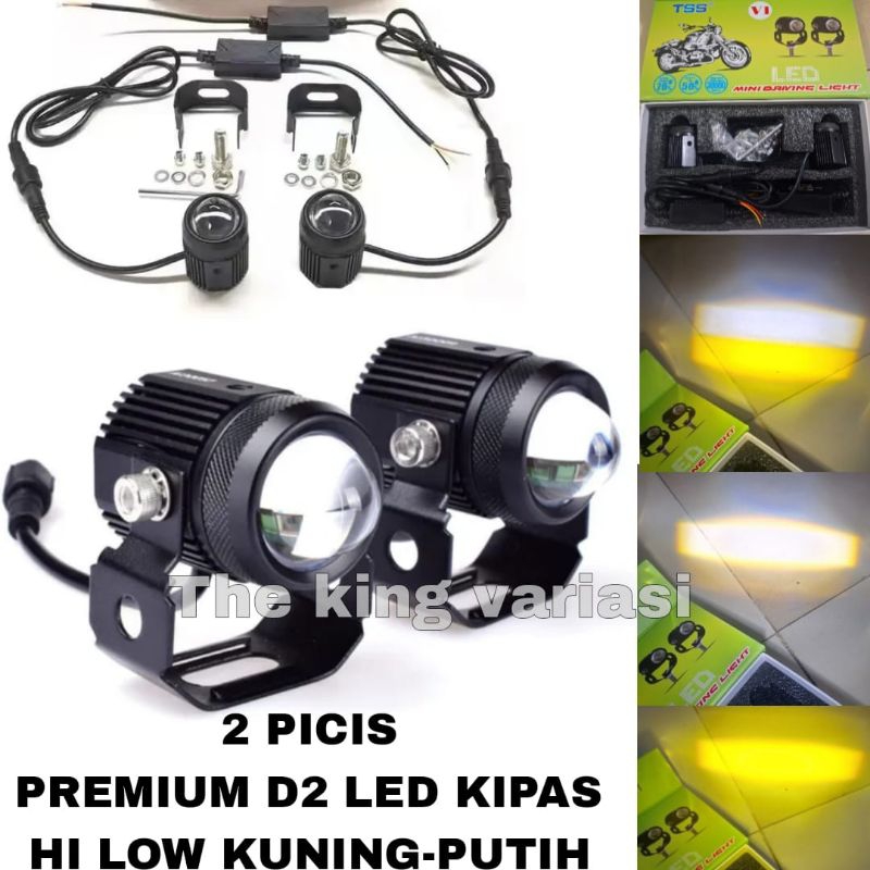 Jual LAMPU SOROT LASER D2 KIPAS PREMIUM MINI DRIVING LED SUPER TERANG ...