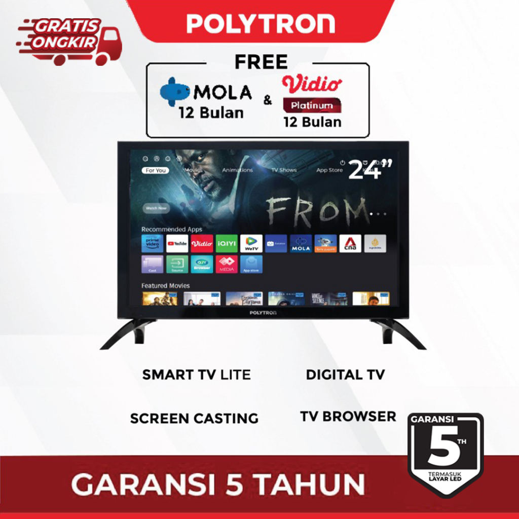 Jual POLYTRON TV / TELEVISI LED PLD 24CV1869 24 INCH | Shopee Indonesia
