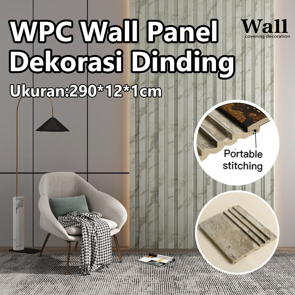 Jual WPC Wall Panel Dekorasi Dinding 2.9Meter Anti Rayap Dan Anti Air ...