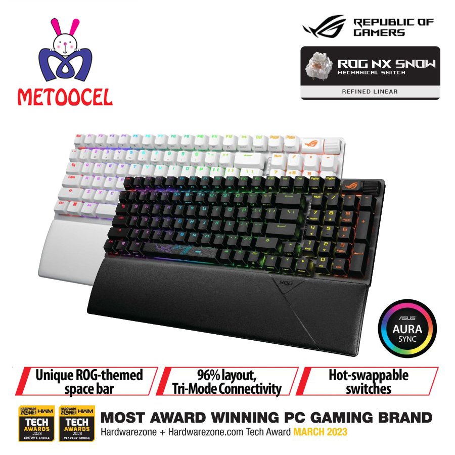 Jual ASUS ROG Strix Scope II 96 Wireless Gaming Keyboard | Shopee Indonesia