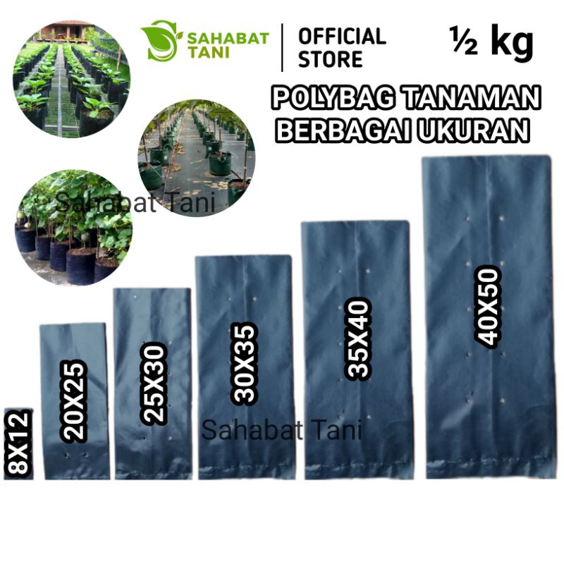 Jual Plastik Polybag Polibag Tanaman Berbagai Macam Ukuran isi 500 gram ...