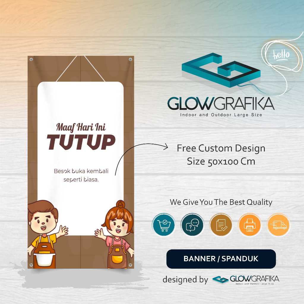 Jual Cetak Spanduk Banner MMT Cokelat Dan Putih Ilustrasi Hari Ini ...