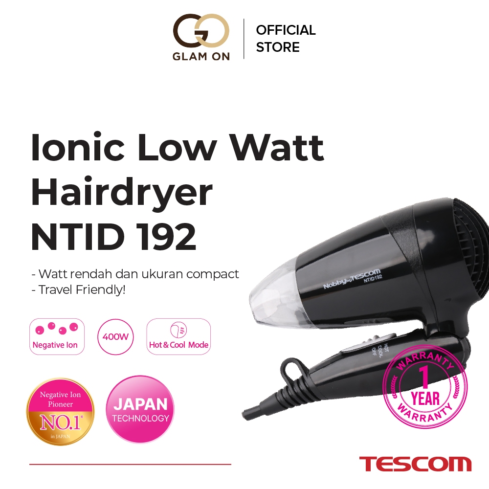 Jual Tescom Ion Hair Dryer / Pengering Rambut NTID192 | Shopee Indonesia