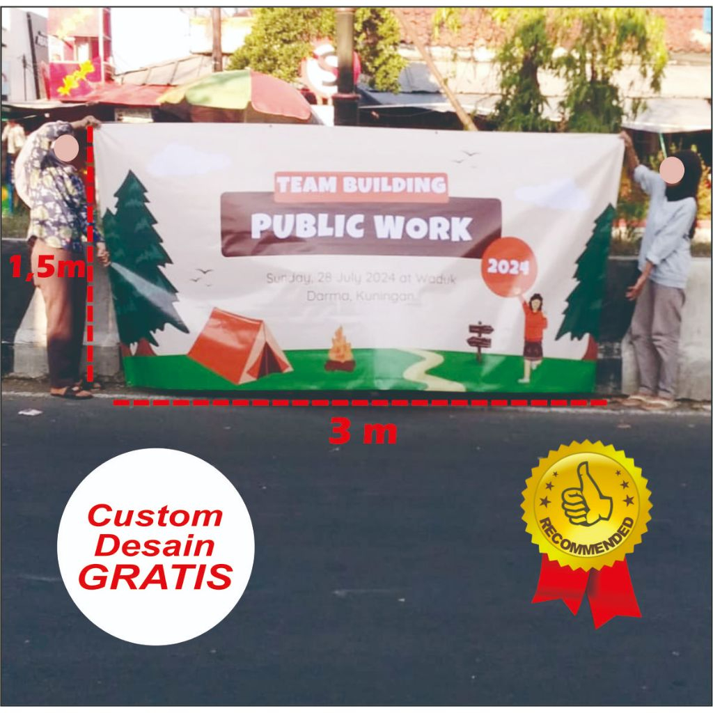 Jual BANNER SPANDUK UKURAN 300 X 150 CM DESAIN GRATIS CUSTOM | Shopee ...