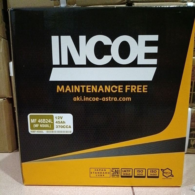 Jual AKI ACCU INCOE MF NS60L 46B24L AKI KERING 12V 45AH | Shopee Indonesia