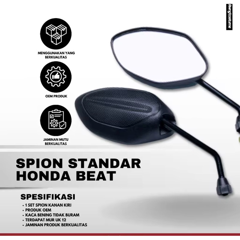 Jual Spion beat standar sepion honda model beat universal semua motor ...