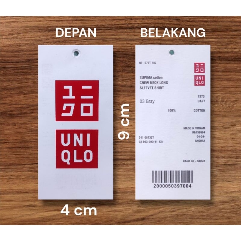 Jual UNIQLO HANGTAG | LABEL UNIQLO ( 300 PCS ) | Shopee Indonesia
