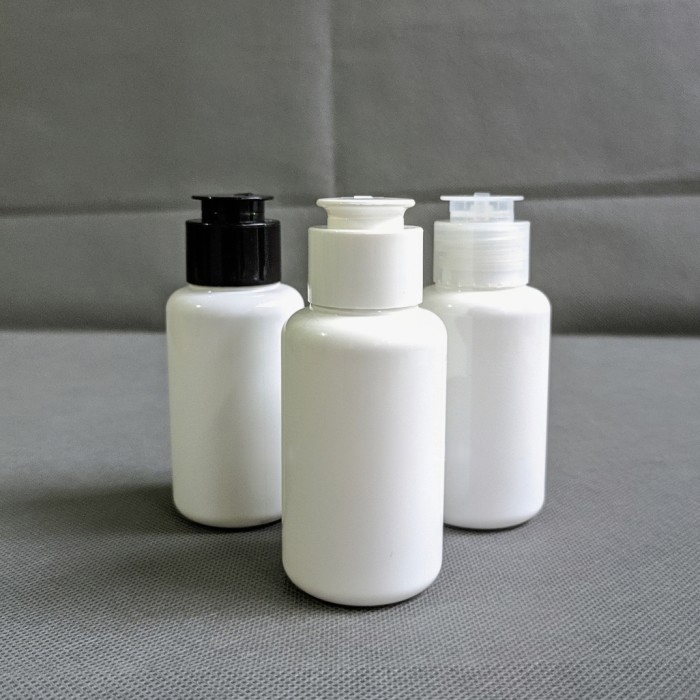 Jual Botol Fliptop Jamur 60ml Putih / Botol 70ml Putih Tutup Fliptop Jamur Neck 24 / Botol Face ...