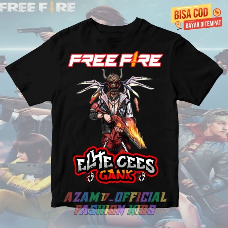 Jual BISA COD KAOS ANAK BAJU ANAK FF ELITE CEES KARAKTER FREE FIRE ...