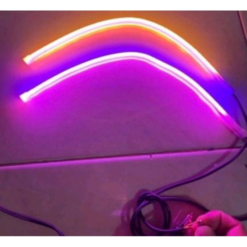 Jual Lampu Ali LED Slim Alis DRL Fleksibel Waterproof 12V 30cm 2 mode ...