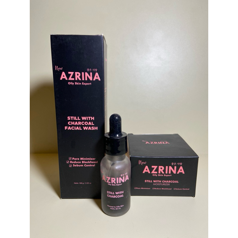 Jual (Preloved) Azrina Beauty - Still With Charcoal (facial wash, serum ...