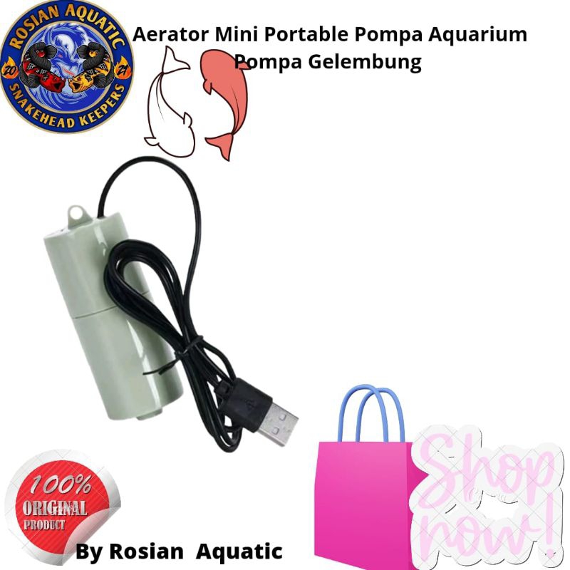 Jual USB Aerator Mini Portable Pompa Aquarium Pompa Gelembung Aerator ...