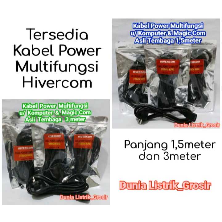 Jual Kabel Power Multifungsi 1,5meter Kabel Magic com Kabel Serabut ...