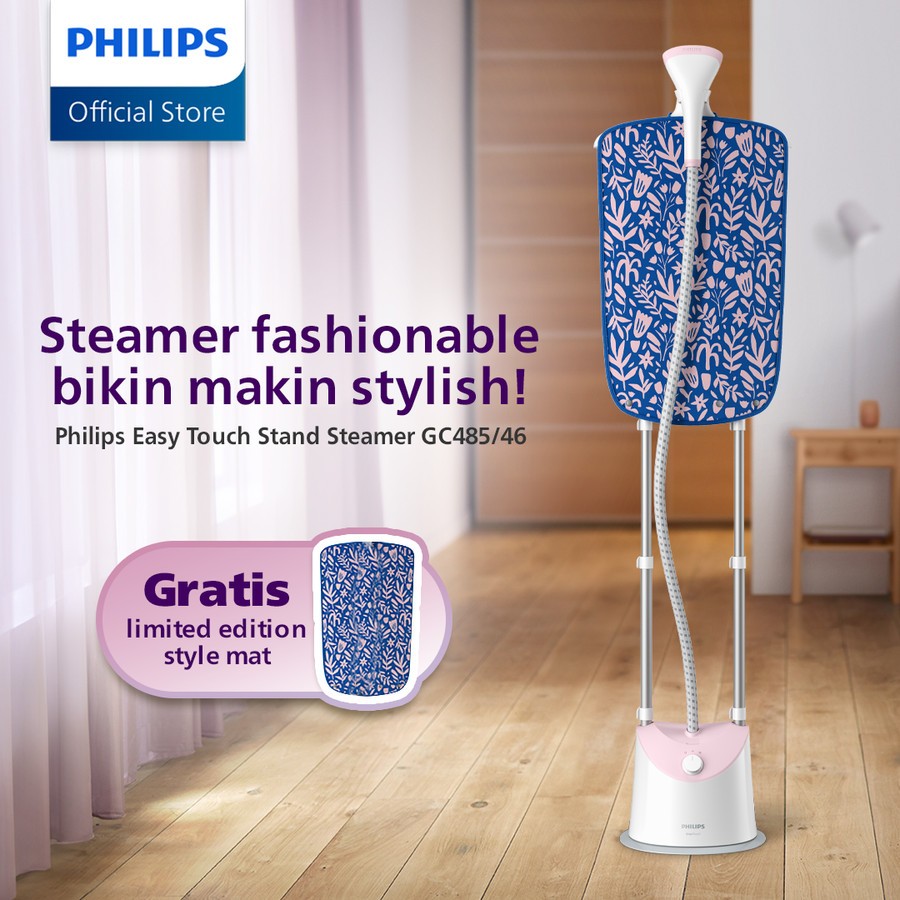 Jual Philips Stand Steamer GC485/40 (Free GCA0400/20) - Pastel Pink ...