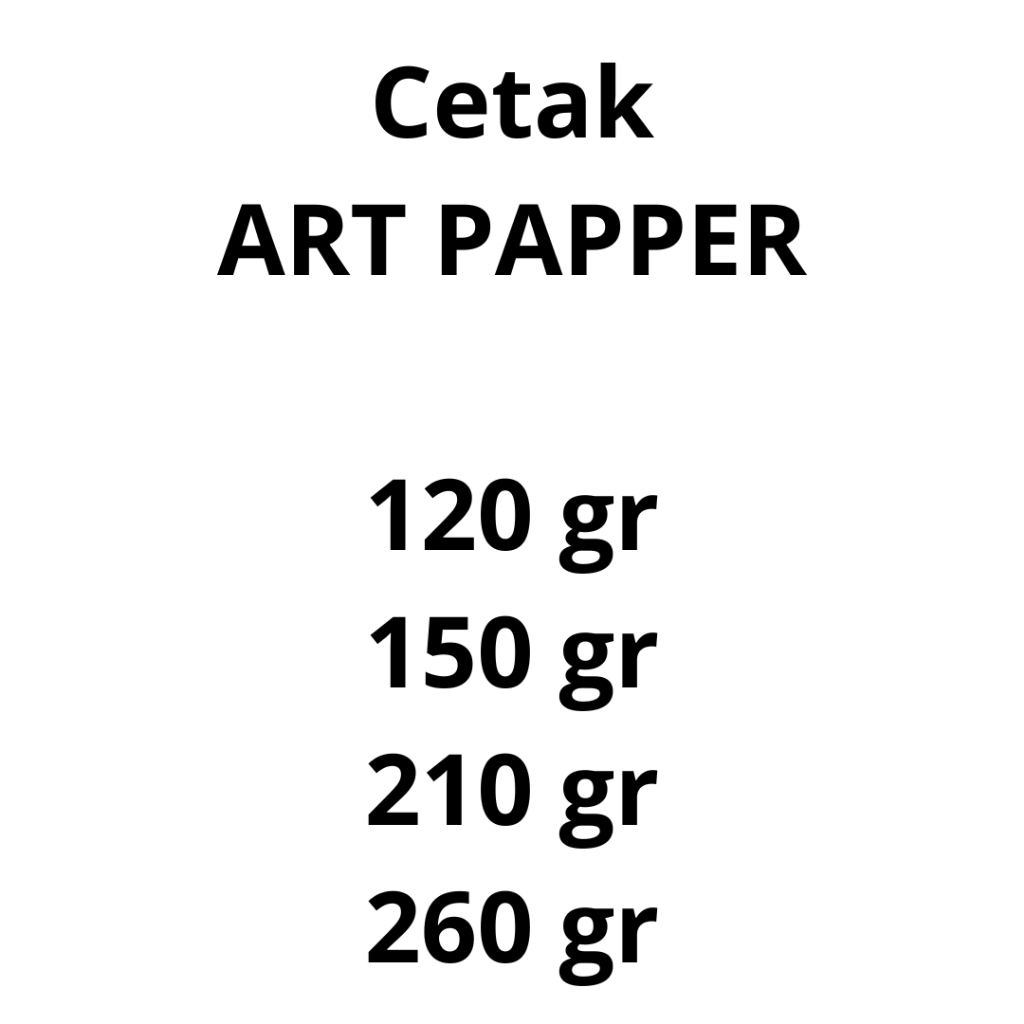 Jual CETAK ART PAPPER 120 gr - 260 gr | Shopee Indonesia