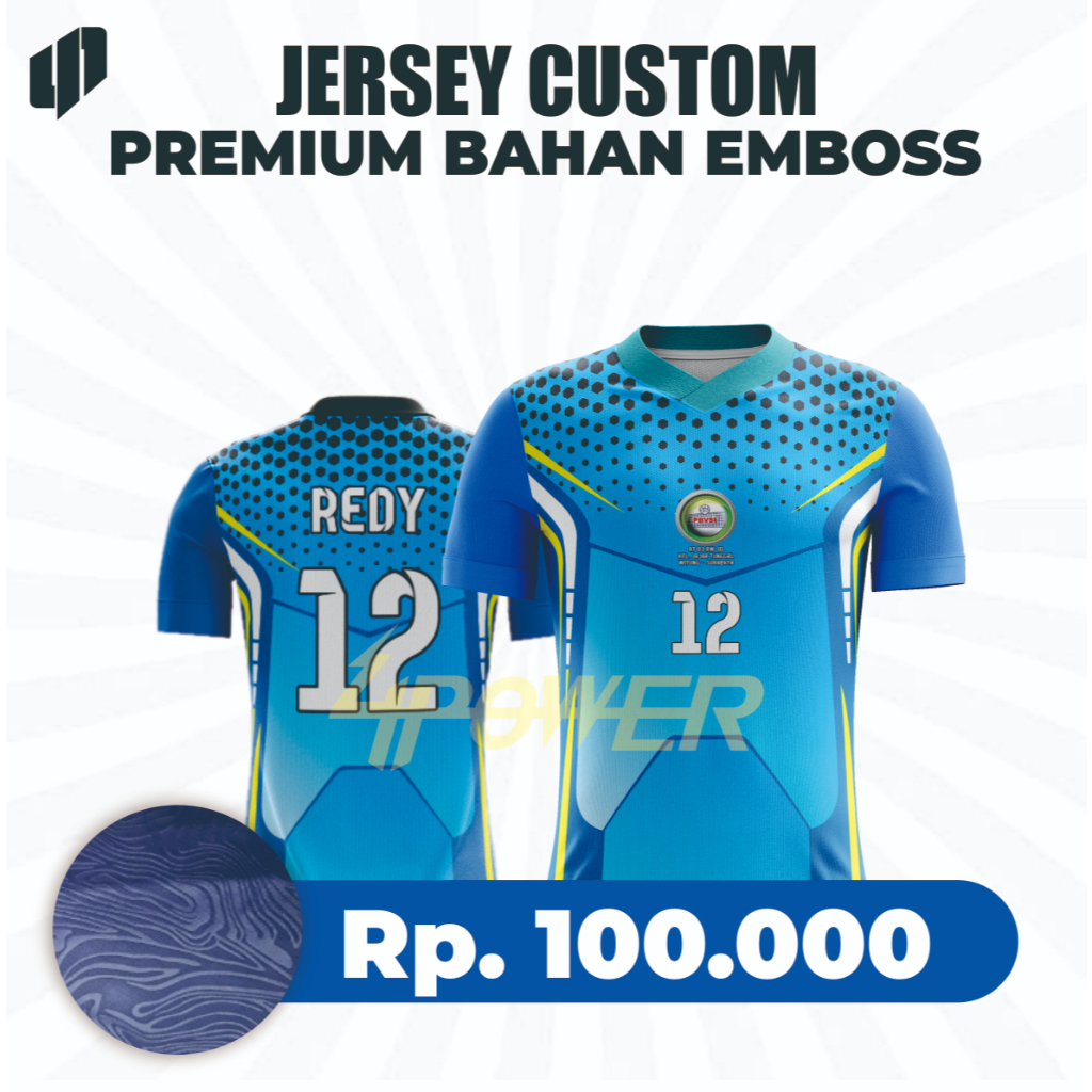 Jual JERSEY CUSTOM PREMIUM BAHAN EMBOSS | Shopee Indonesia